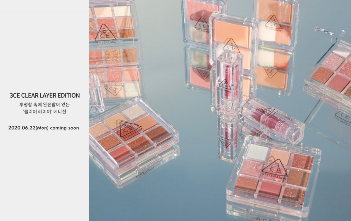 3CE宣布推出最新Clear Layer透明彩妆系列 极简冰透感仙气唯美！